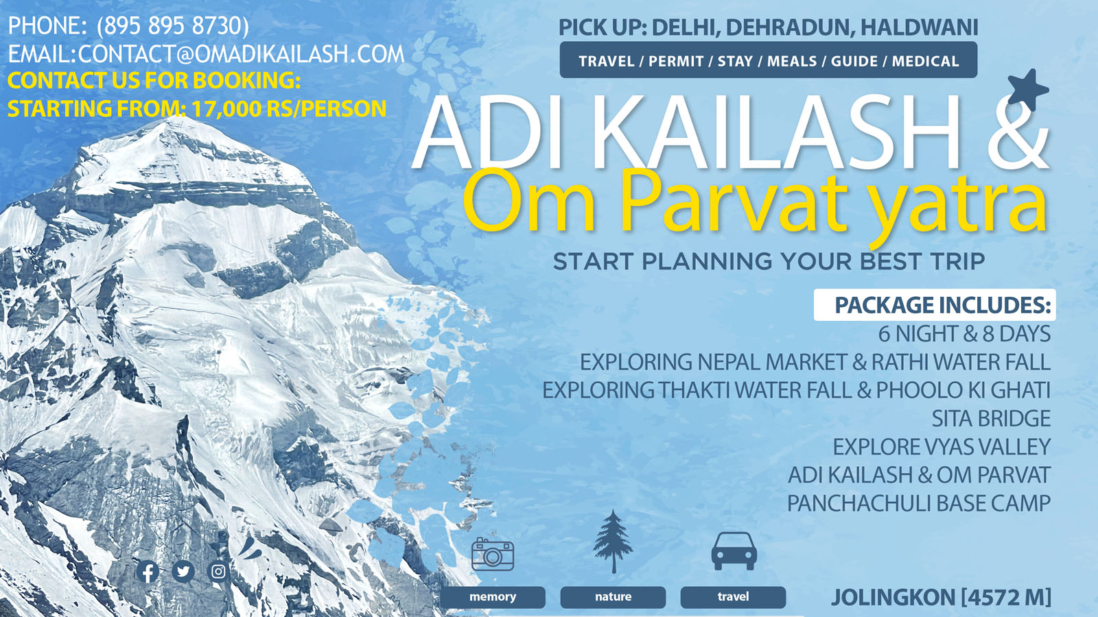 Adi kailash and Om Parvat Yatra